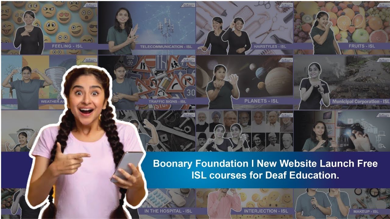 Good News | New Website | Boonary Foundation's Free ISL courses | Full website ISL access - YouTube