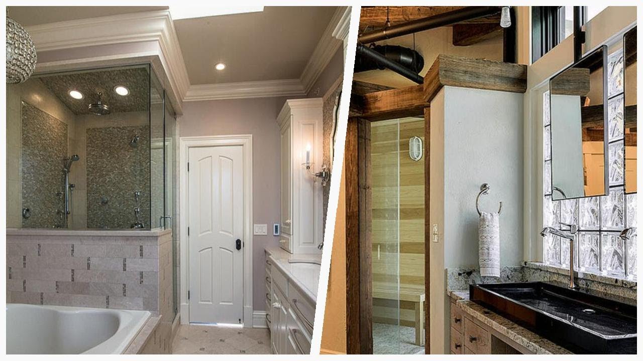 75 Bathroom With Raised-panel Cabinets And A Trough Sink Design Ideas ...