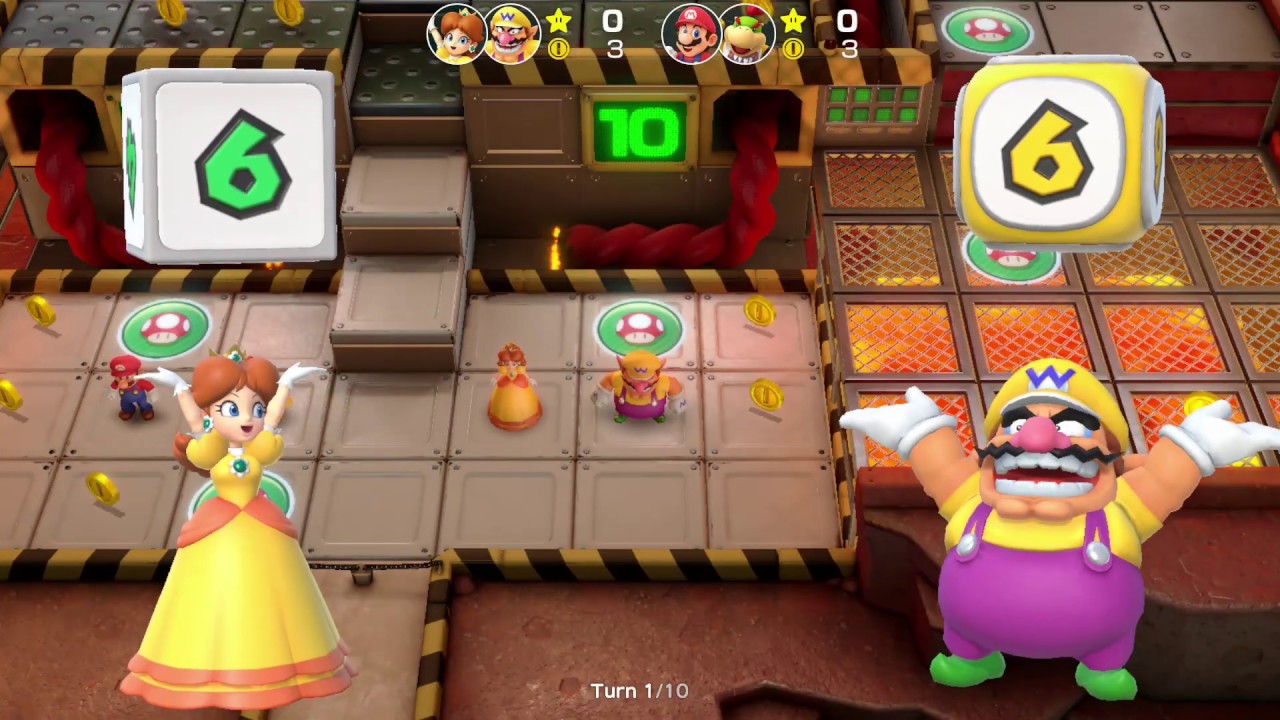 Super Mario Party Partner Party #339 Gold Rush Mine Mario & Bowser Jr ...