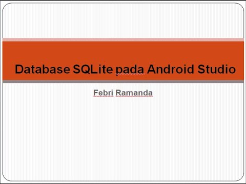 Android Studio - CRUD Input, Update, Delete dengan SQLITE - YouTube