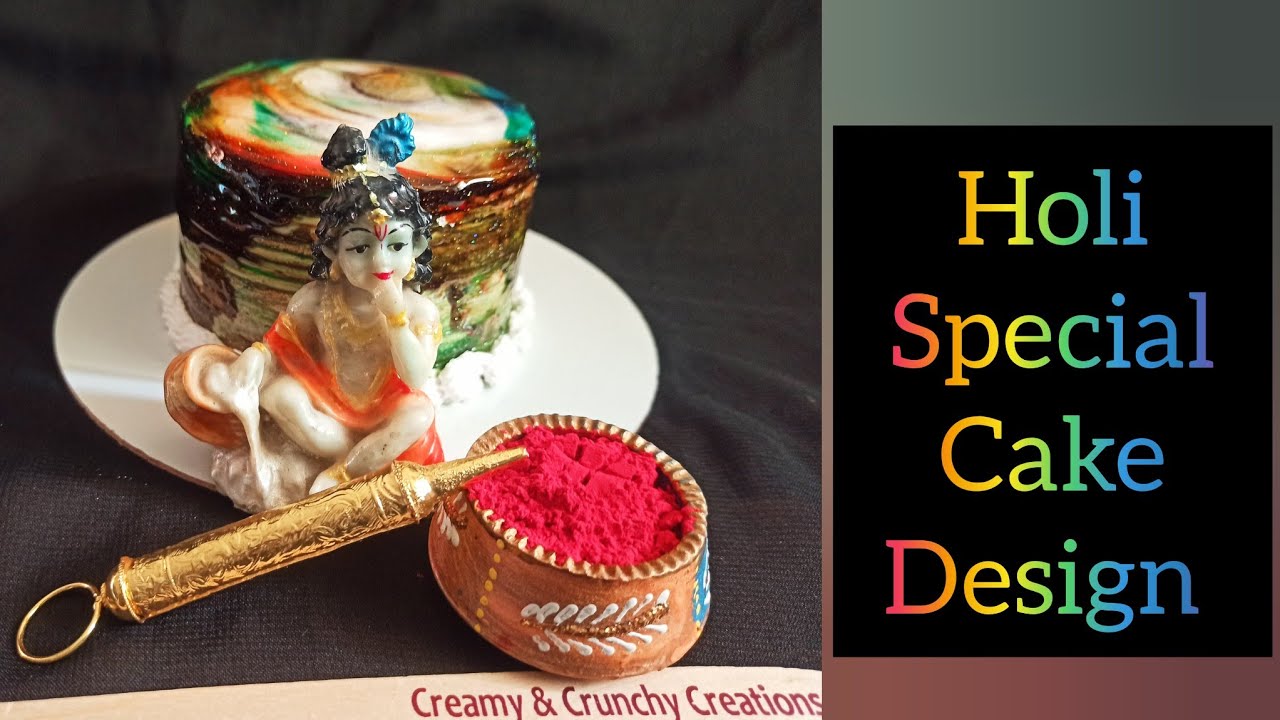 Holi special Cake Decorating Idea|Colourful Cake Design|Mirror Glaze ...