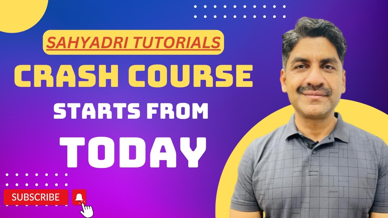 Crash Course Starts from Today !!! | Sahyadri Tutorials | - YouTube