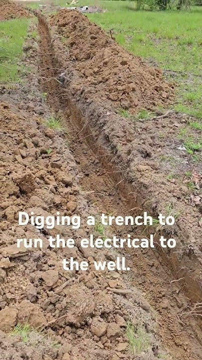 Digging a trench. #finejunque #excavator #digging #electrical # ...