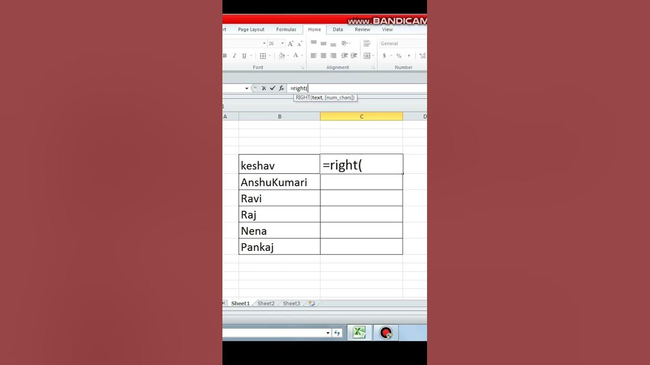 How To Use Right Formula In Ms Excel I Right Formula In Excel I shorts how-to-use-right-formula-in-ms-excel-i-right-formula-in-excel-i-shorts