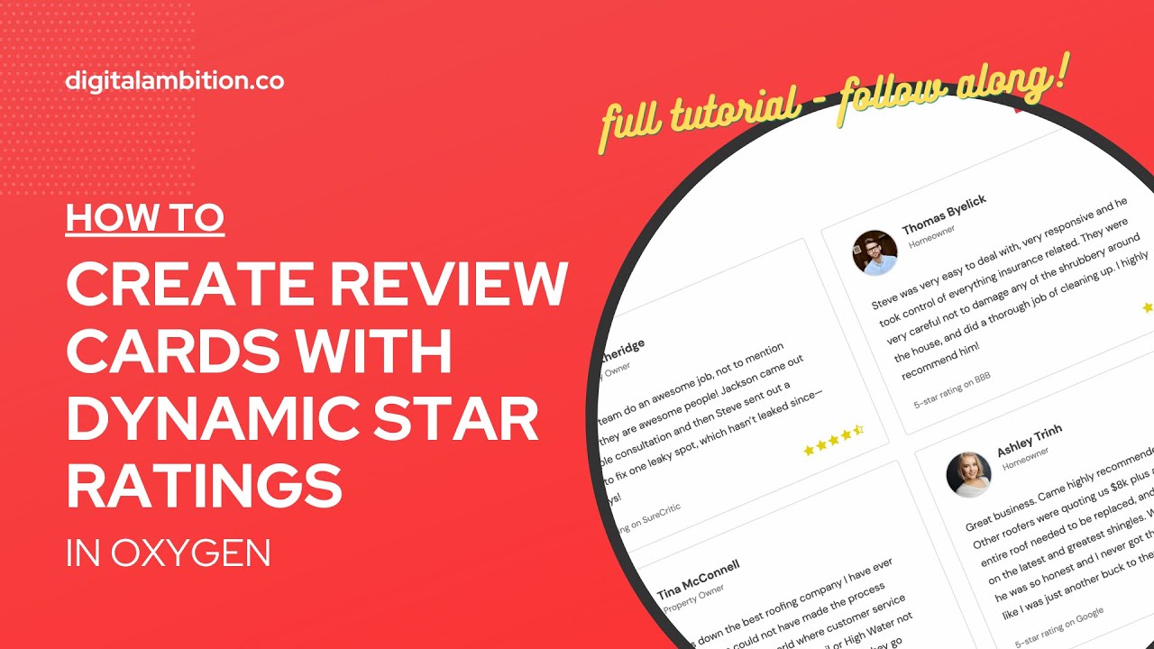 How to Create Review Cards With Dynamic Star Ratings in Oxygen (Follow ...