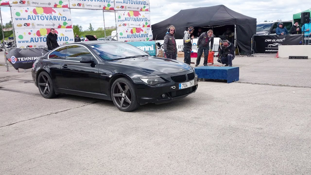 BMW 645CI E63 1/8mile drag race - YouTube