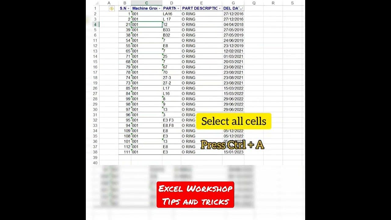 Unhiding Rows With ShortCut Keys Excel Exceltips Exceltricks unhiding-rows-with-shortcut-keys-excel-exceltips-exceltricks
