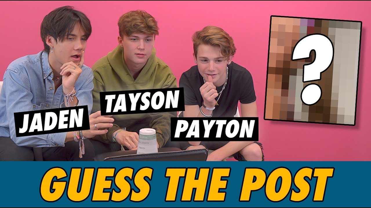 Payton Moormeier, Tayson Madkour & Jaden Hossler - Guess The Post - YouTube