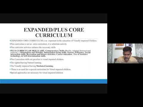 what is expanded core curriculum and its components by Dr. K. srinivas ...