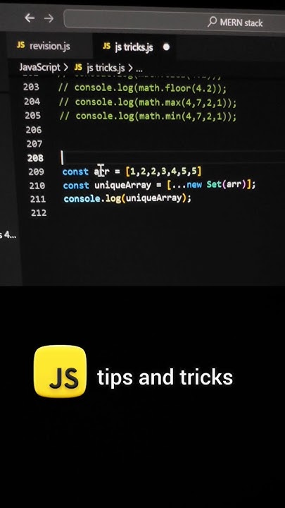 Javascript tricks | Removing duplicates from an Arrays. - YouTube
