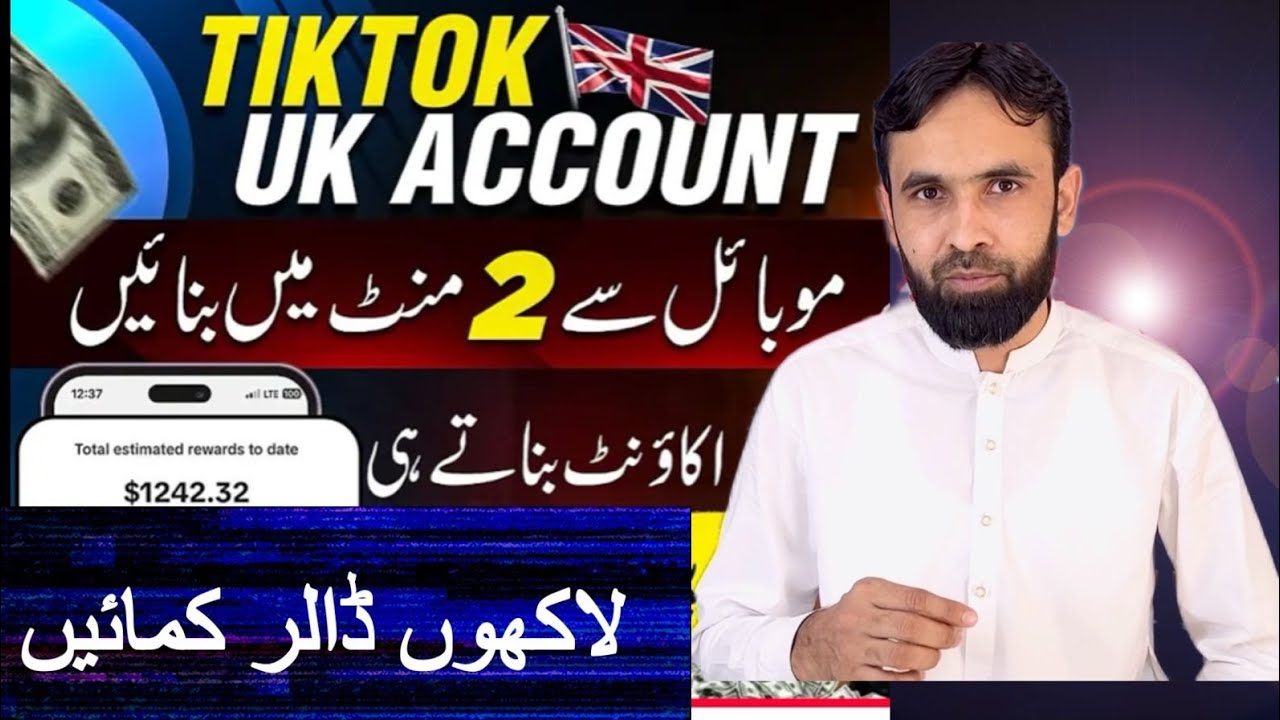 How to Create Tik tok UK Account without Sim | tiktok Monetization in ...