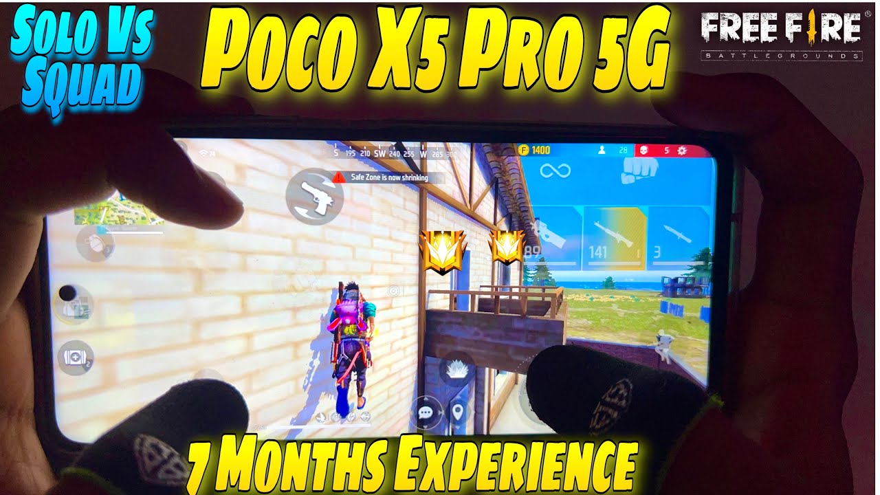 Poco x4 pro 5g phone 7 months gaming test experience free fire handcam ...