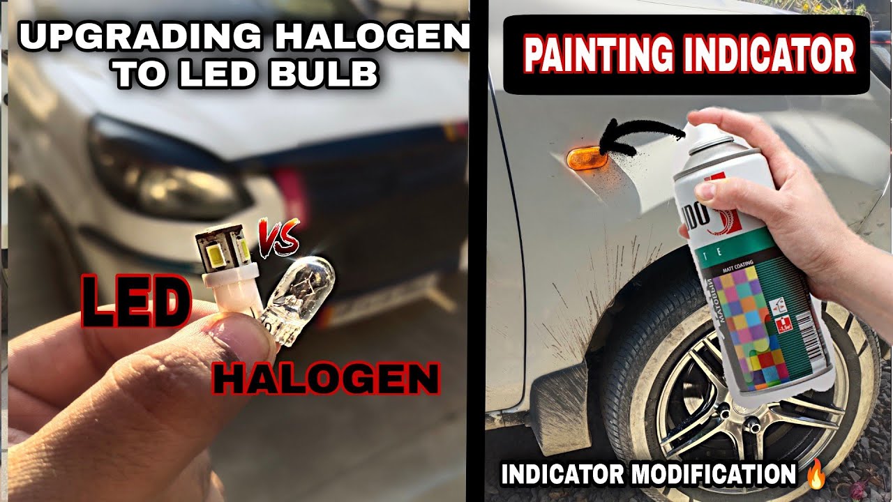 PAINTING MY INDICATORS ! UPGRADING HALOGEN TO LED BULB IN INDICATOR ...