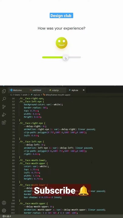 Emoji Reactions , How was your experience html, css & js - YouTube
