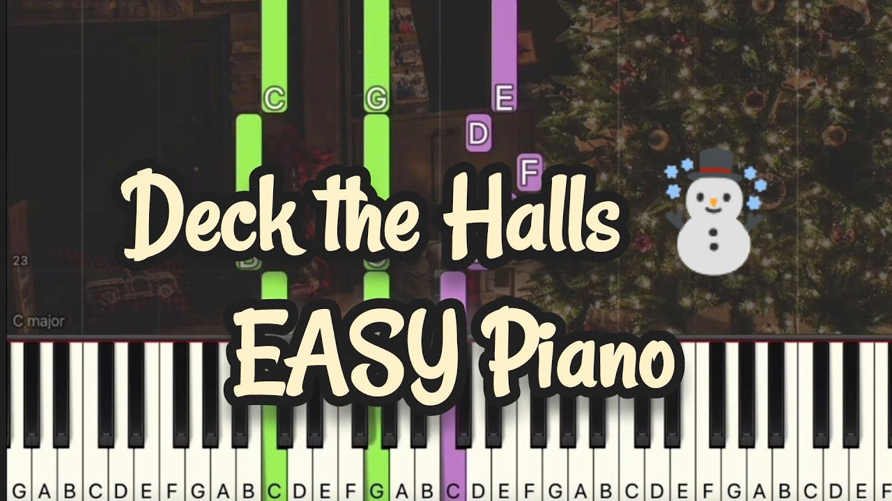 Deck the Halls | Christmas Carol | X'mas Song (Simple Piano, Piano ...
