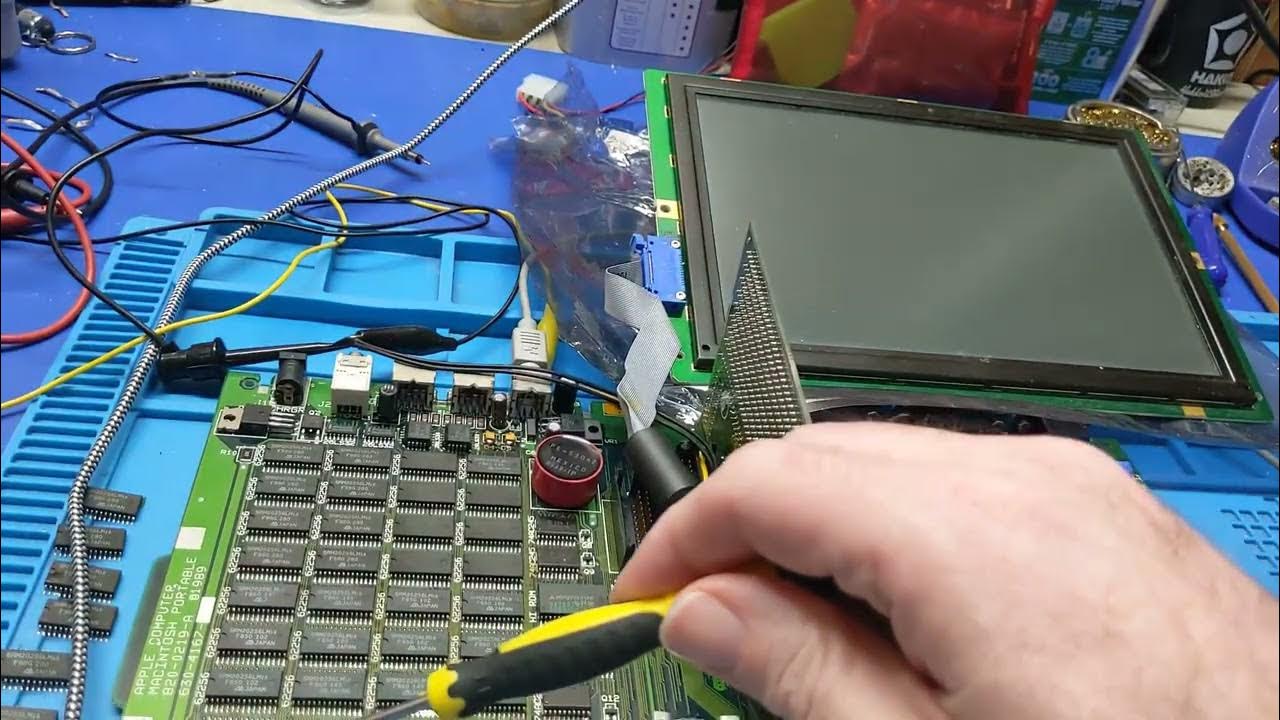 Macintosh Portable logic board troubleshooting sad mac - YouTube