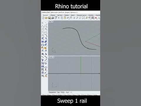 Rhino 3d /sweep 1 rail #tutorial - YouTube