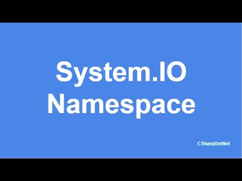 System.IO Namespace - YouTube