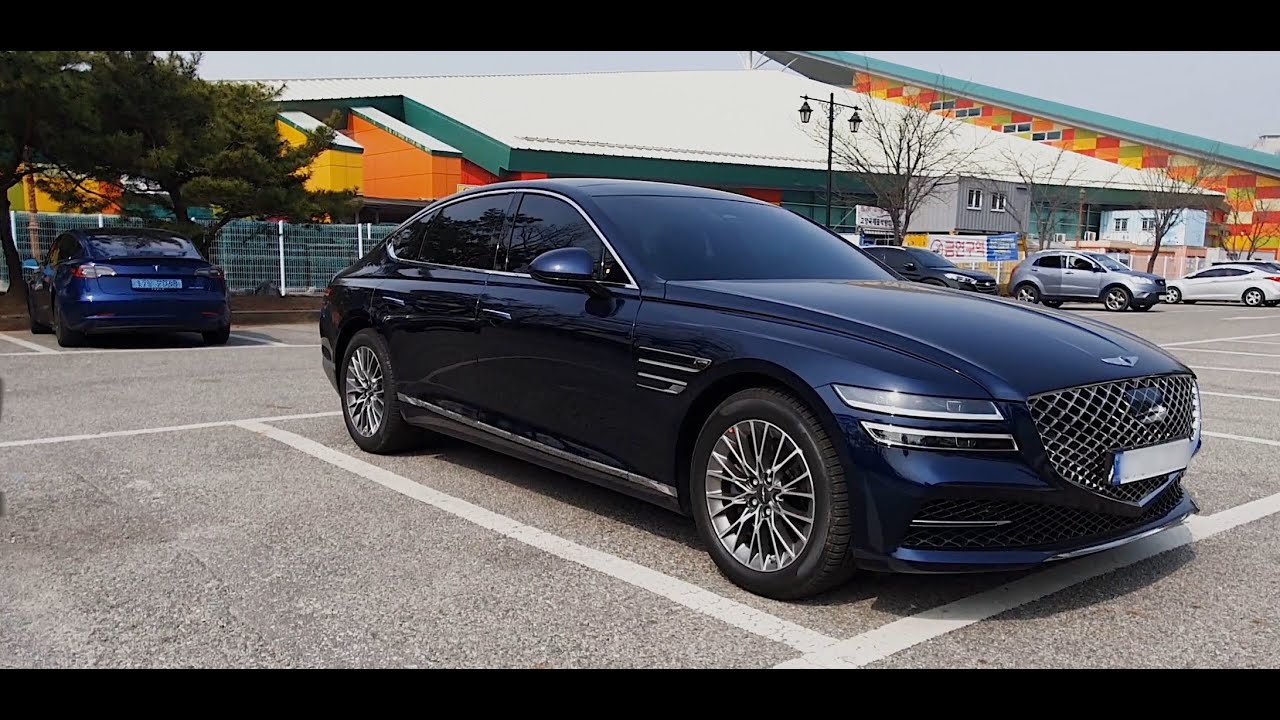 g80 로얄블루 외장색상 야외 (genesis g80 royal blue Outdoor Exterior Color ) - YouTube