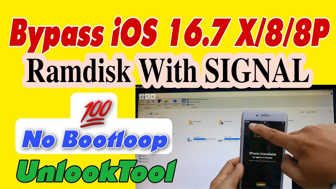 How To Bypass With SIGNAL iOS 16.7 iPhone X/8P/8 | 100% No Bootloop # ...