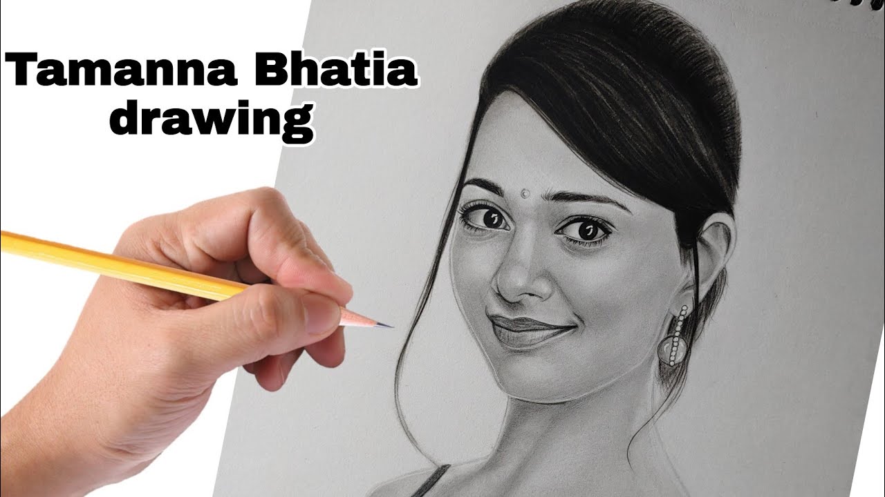 drawing Tamanna Bhatiya🤗 - YouTube