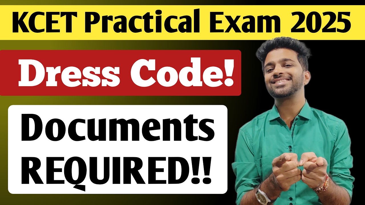 Dress Code & Documents required for KCET Agri Practical Exam 2025 ...