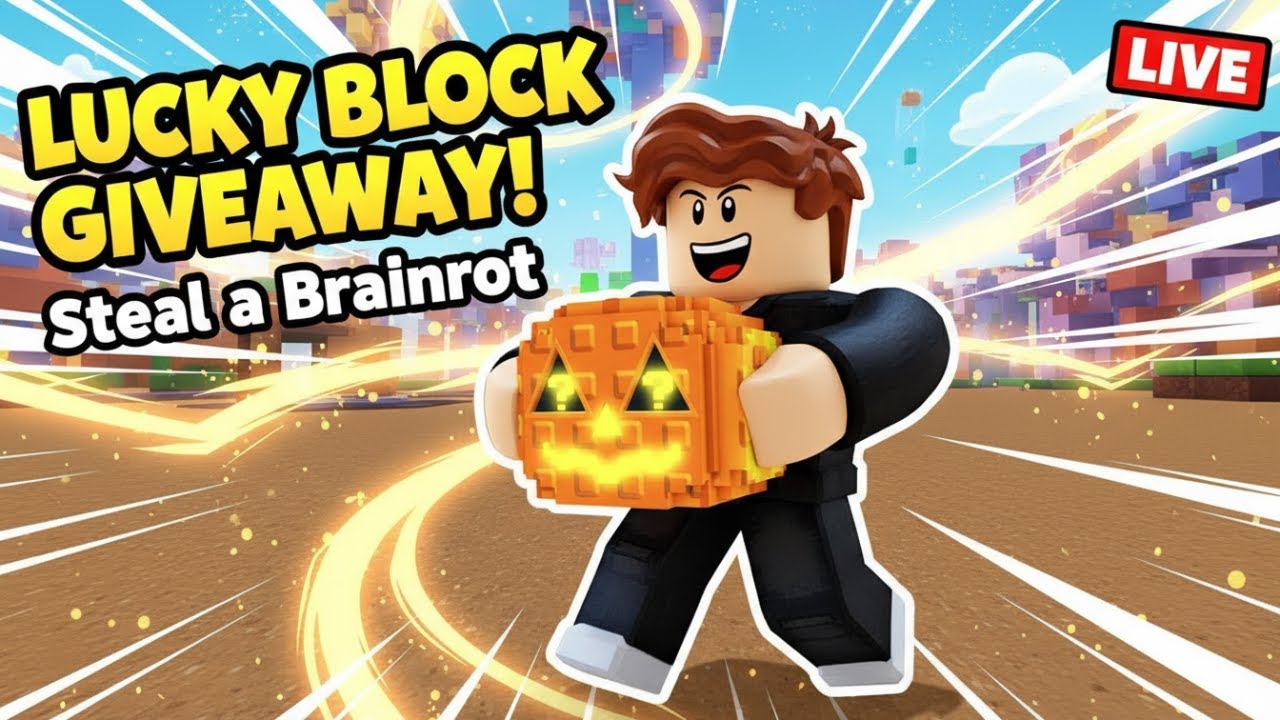 Steal A Brainrots Giveaway | Spooky Lucky Block - YouTube