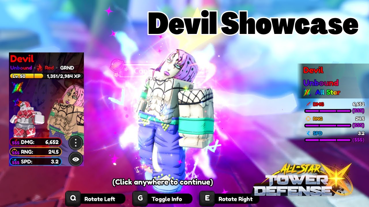Devil ASCENDED Showcase (Diavolo JoJo) All Star Tower Defense X ASTD X ...