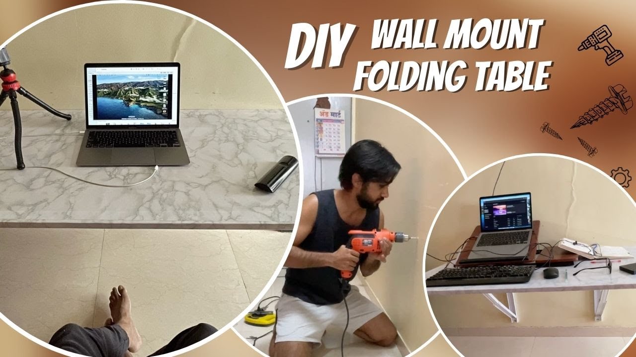 DIY Wall Mount Folding Table - YouTube