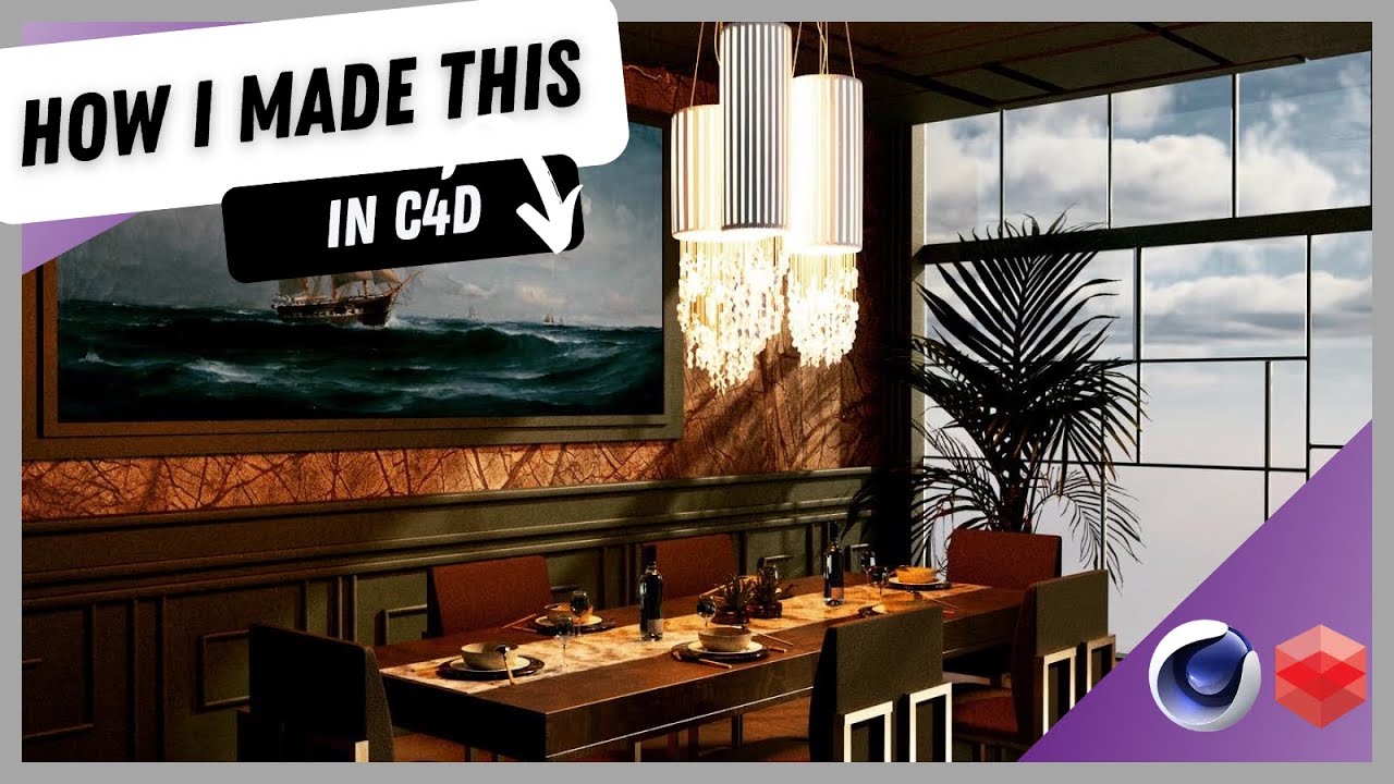 How I Made A Cinematic Dining Room + Walkthrough | Cinema4D | Redshift ...