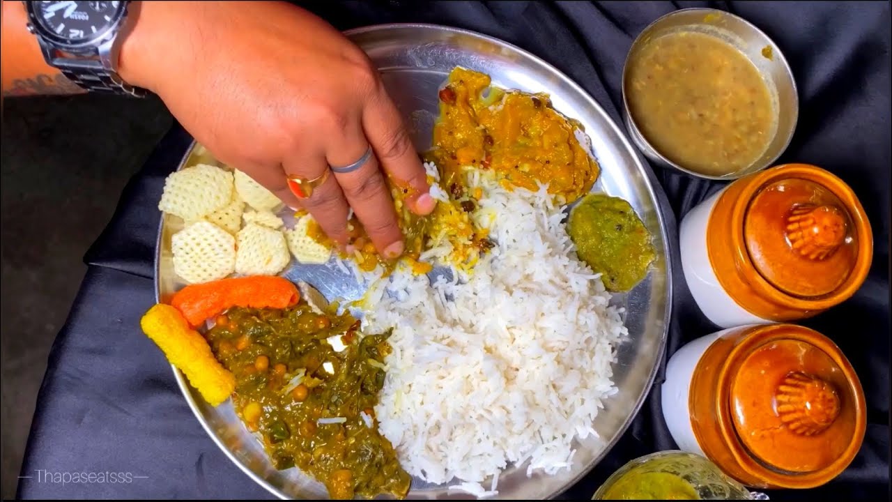 EATING SIMPLE NEPALI LUNCH | NEPLAI LUNCH MUKBANG | NEPALI FOOD - YouTube