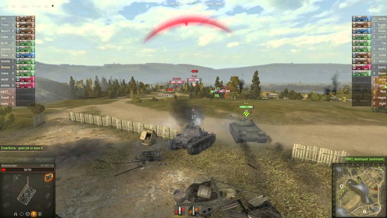 WOT gameplay VK.3001H - YouTube