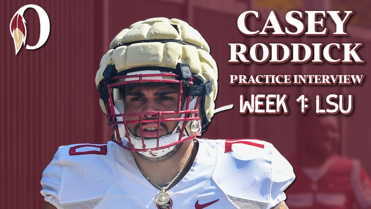 FSU OL Casey Roddick on practice prior to opening game against LSU ...