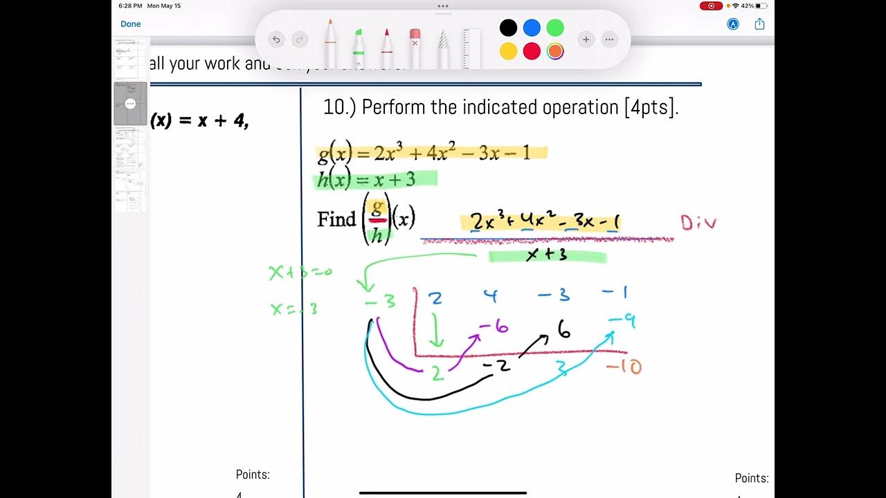 Composite Functions Algebraically Division Youtube