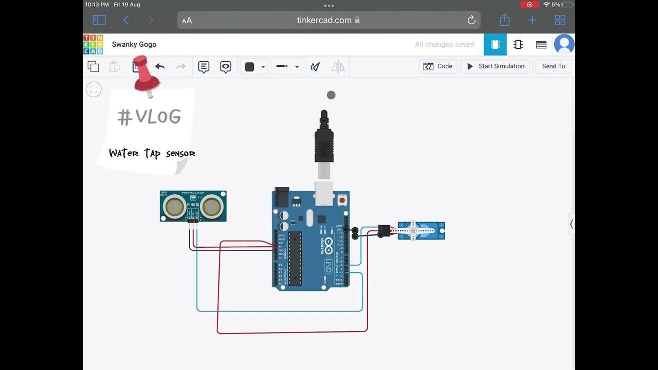 Water tap sensor (tinkercad) - YouTube
