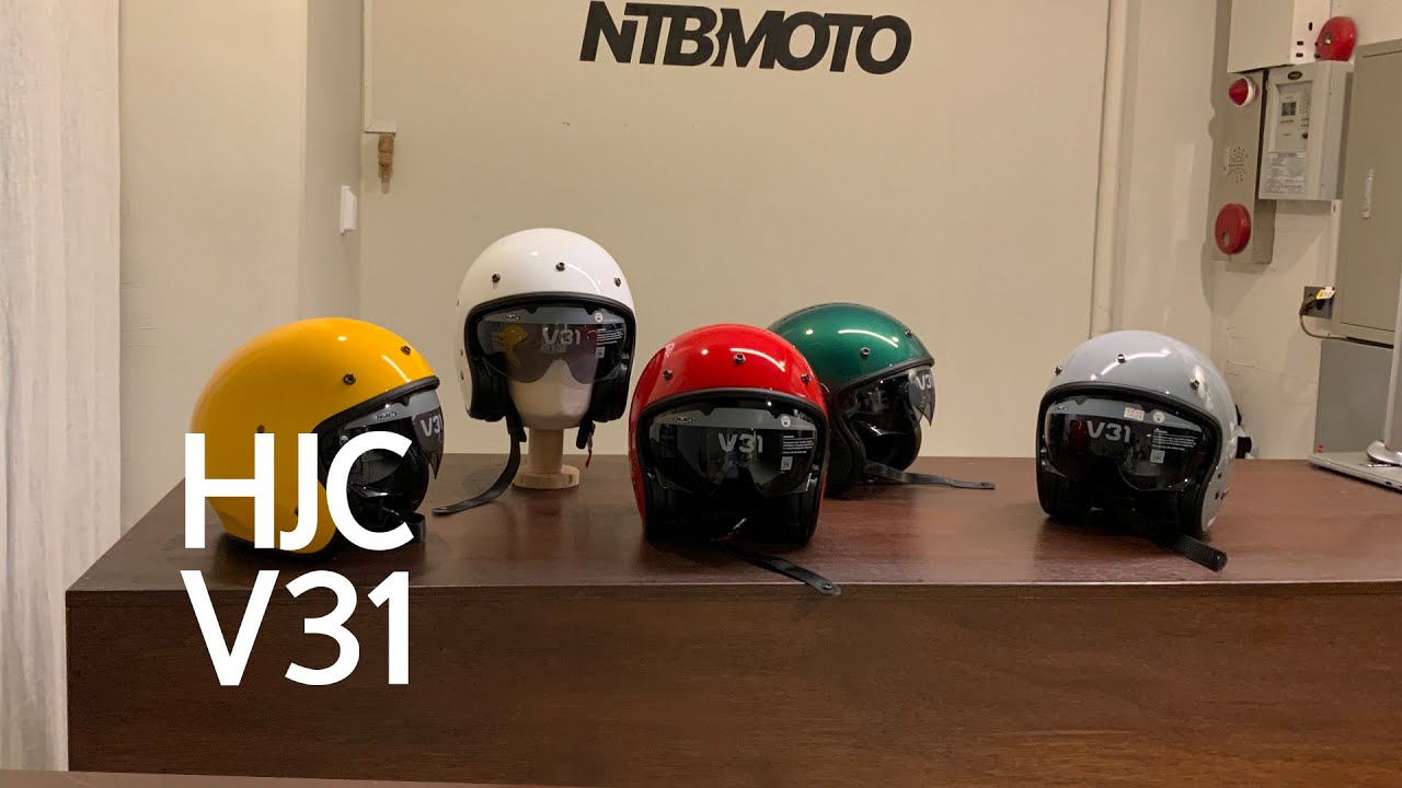 HJC 홍진 V31 클래식 오픈페이스 헬멧 - YouTube