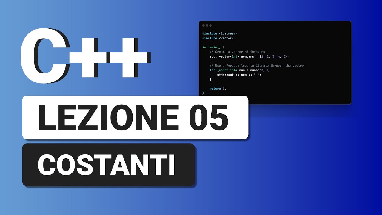 Costanti - C++ Tutorial Italiano 05 - YouTube