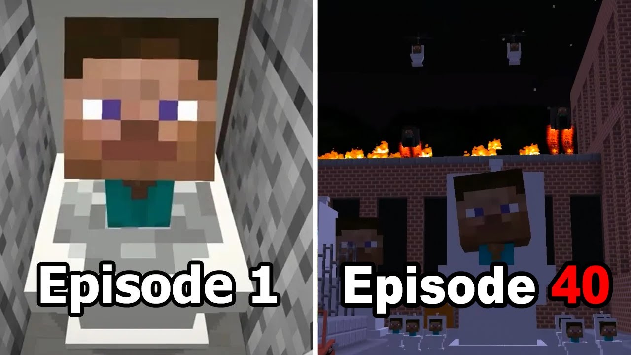 skibidi toilet episode 1-40 Minecraft Compilation - YouTube