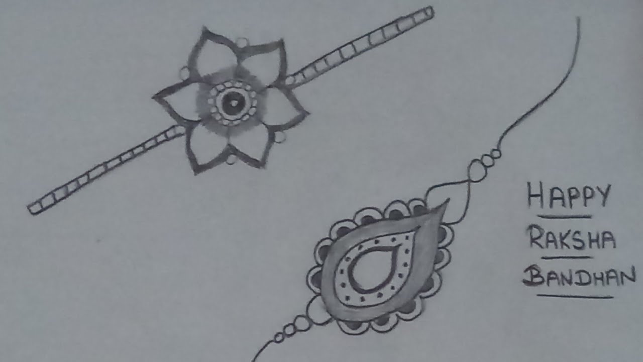 How to draw Rakhi| Design for Rakhi| Drawing Theater - YouTube