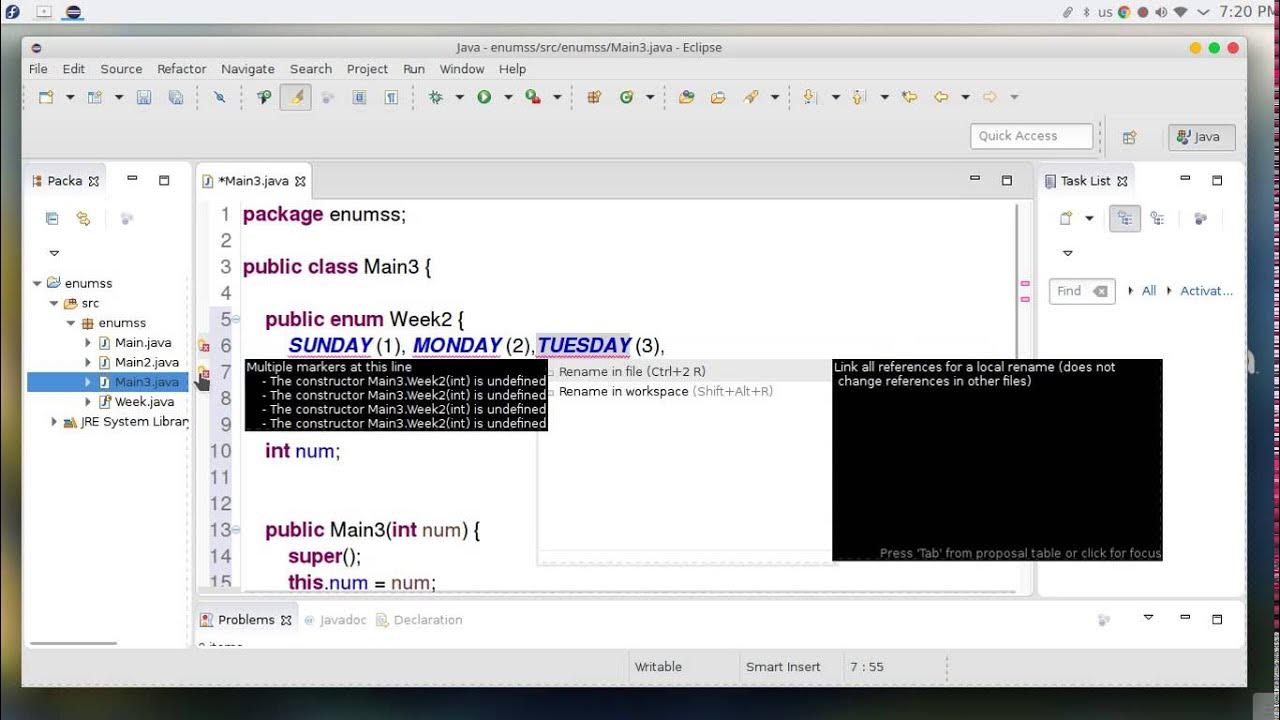 205 Java advanced JAVA enums - YouTube
