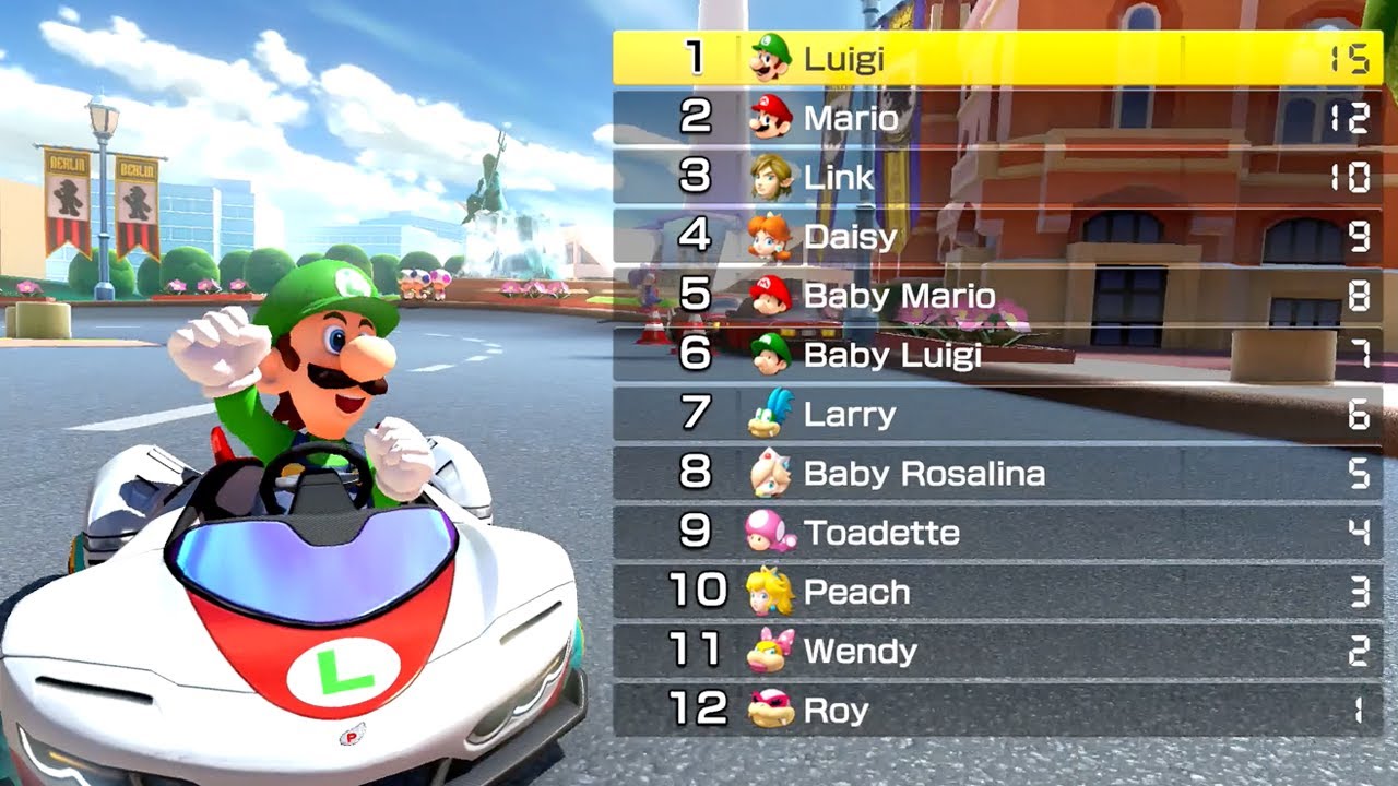 Mario Kart 8 Deluxe - Moon Cup 100cc (Booster Pack) - Luigi Gameplay ...