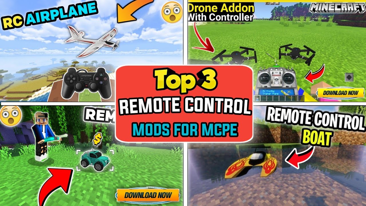 Top 3 RC MODS for MCPE || Best Mods for MINECRAFT PE - YouTube