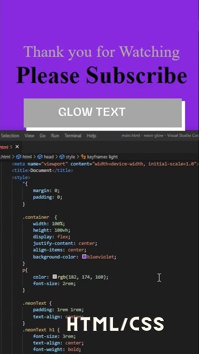 How to make glow text | html | css - YouTube