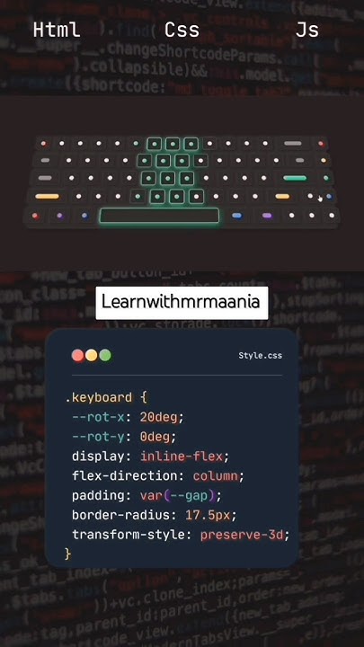 Keyboard Animation with css #coding #mindset #javascript #html #css #cssanimation - YouTube