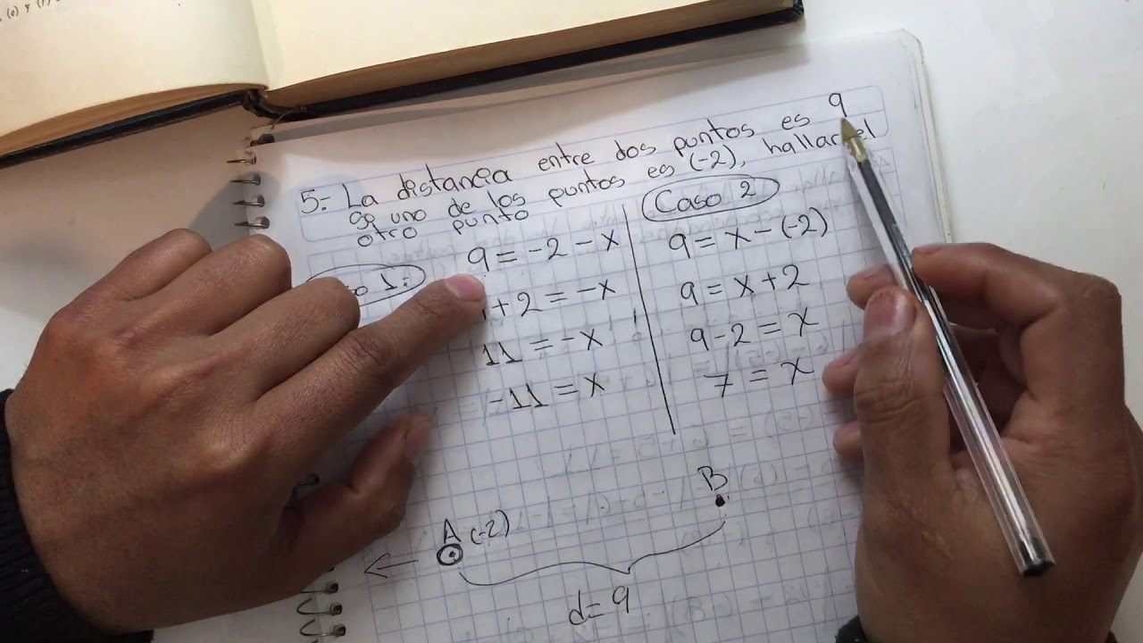 Distancia entre dos puntos en un sistema lineal - YouTube
