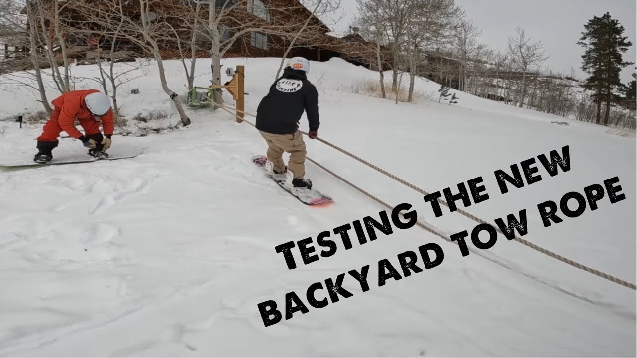 Testing the backyard rope tow! - YouTube
