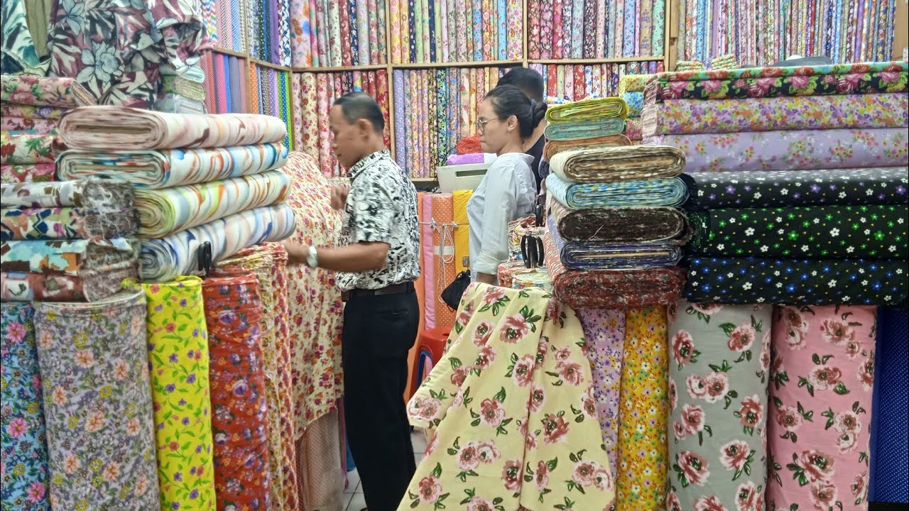 Kain Katun Motif Bunga Lebar 115 cm - YouTube