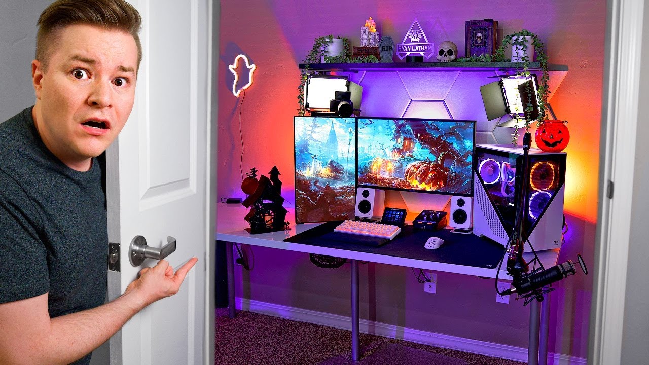 SPOOKY Halloween Gaming Setup Room Tour! - YouTube