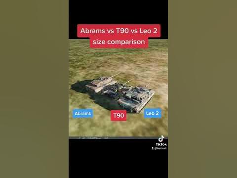Abrams vs T90 vs Leopard2 size comparison - YouTube
