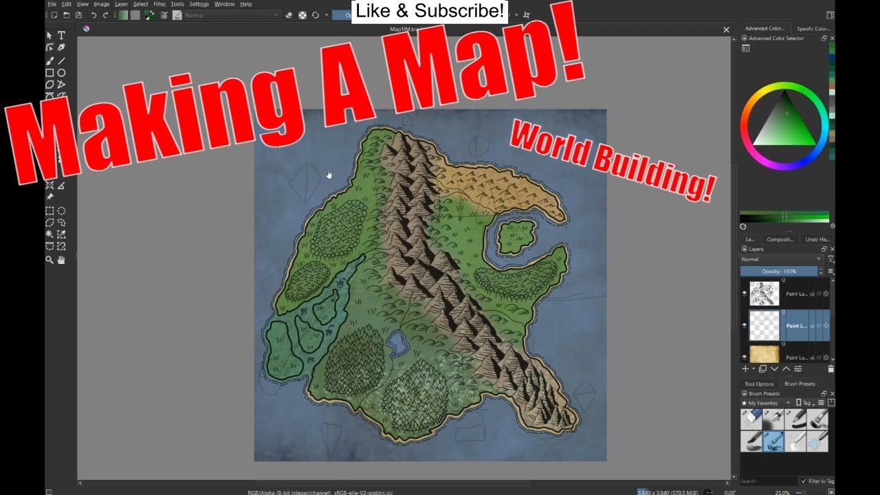 Making A Fantasy Map (World Building Project) - YouTube